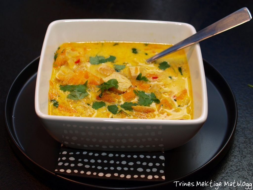 Indisk kyllingsuppe med eple, ingefær og chili | TRINES MATBLOGG