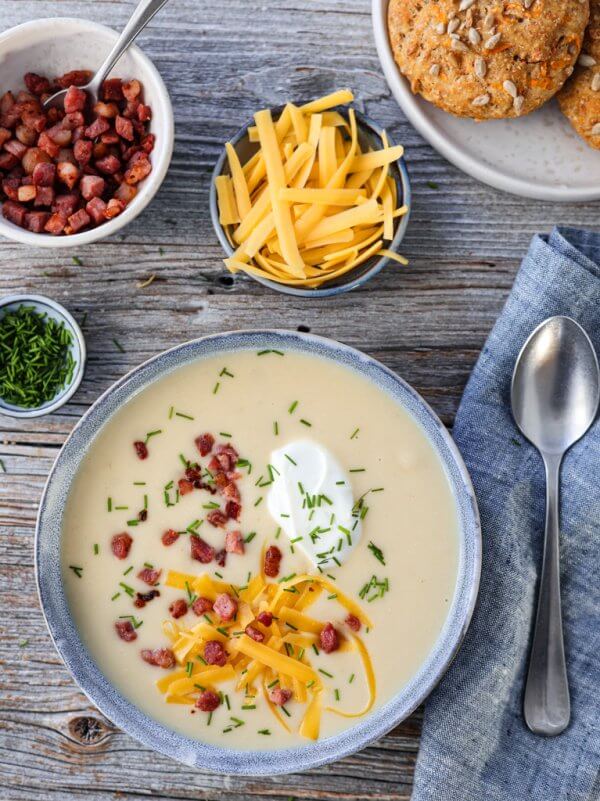 KREMET POTETSUPPE MED BØNNER OG BACON | TRINES MATBLOGG